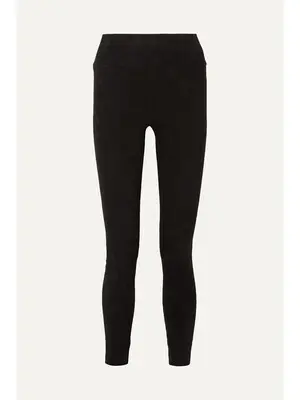 Sprwmn Suede Leggings - Black