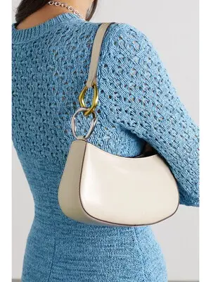 Staud Ollie Glossed-leather Shoulder Bag