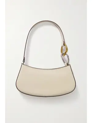 Staud Ollie Glossed-leather Shoulder Bag