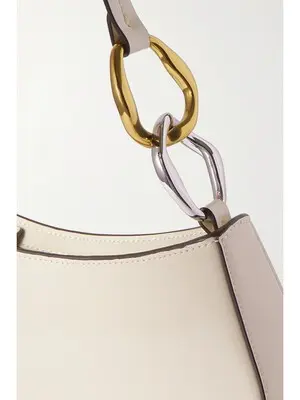 Staud Ollie Glossed-leather Shoulder Bag