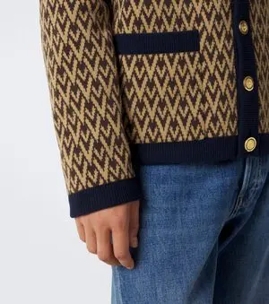Valentino Garavani Jacquard Virgin Wool Cardigan - Multicoloured