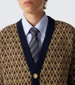 Valentino Garavani Jacquard Virgin Wool Cardigan - Multicoloured