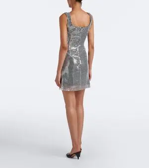 LA FUORI Shell Sequined Chainmail Minidress