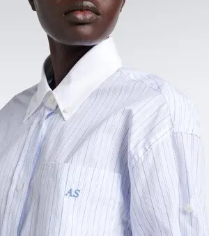 Acne Studios Striped Cotton Poplin Shirt