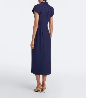 Alessandra Rich Silk Jacquard Midi Dress