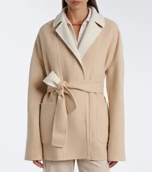 Eleventy Reversible Wool Wrap Coat