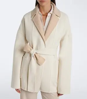 Eleventy Reversible Wool Wrap Coat