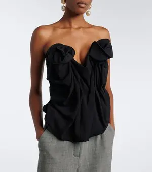 Magda Butrym Floral-applique Wool-blend Top