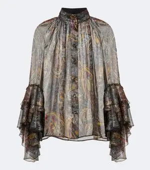 Etro Printed Silk-blend Blouse - Multicoloured