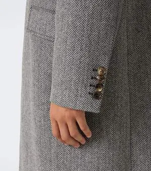 Valentino Garavani Herringbone Virgin Wool Coat