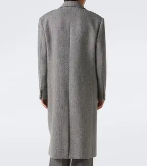 Valentino Garavani Herringbone Virgin Wool Coat