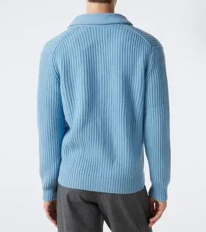 ALLUDE Ribbed Wool And Cashmere Cardigan