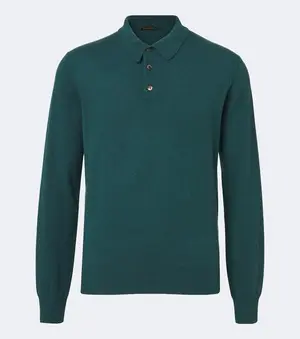 Rubinacci Cashmere Polo Sweater - Green
