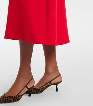 EMILIA WICKSTEAD Wool Crepe Midi Dress - Red