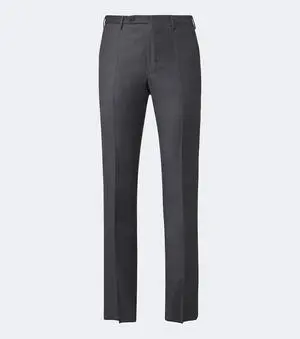 SLOWEAR Virgin Wool Flannel Slim Pants - Grey