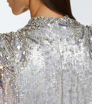 Jenny Packham Embellished Cape Gown