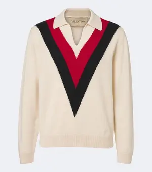 Valentino Garavani Jacquard Cashmere Polo Sweater - Multicoloured