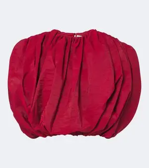 Magda Butrym Silk-blend Taffeta Crop Top - Red