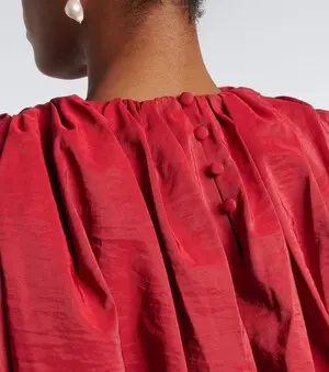 Magda Butrym Silk-blend Taffeta Cropped Top - Red