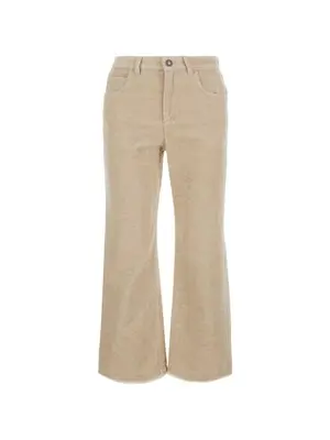 MARANT ETOILE Ruthie Cotton And Blend Trousers - Beige