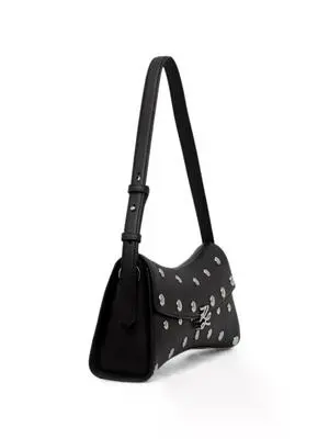 Karl Lagerfeld Stud-embellished Logo-plaque Shoulder Bag