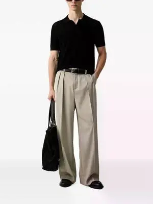 Karl Lagerfeld Mesh-knit Polo Shirt