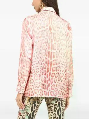 Roberto Cavalli Leopard-print Silk Shirt