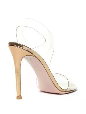 GIANVITO ROSSI Metallic-effect Heeled Sandals
