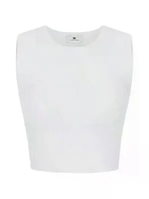 Elisabetta Franchi Top In Knit Fabric - Neutrals