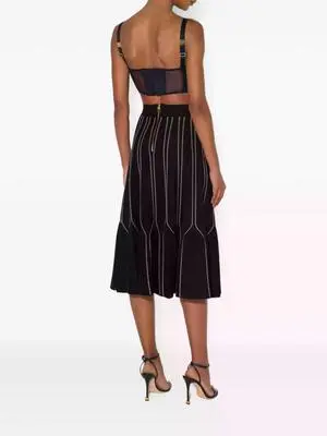 Elisabetta Franchi Cool Wool And Tulle Top