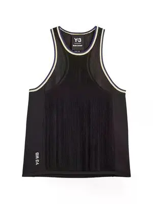 Y3 Logo-print Sleeveless Tank Top - Black