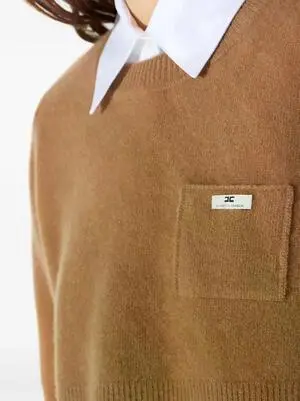 Elisabetta Franchi Wool And Cashmere Cropped Top