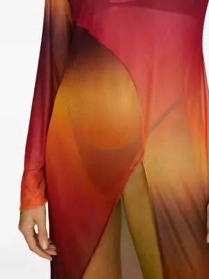 AMIR SLAMA X Tati Barbieri Ombré-effect Asymmetric Beach Cover-up