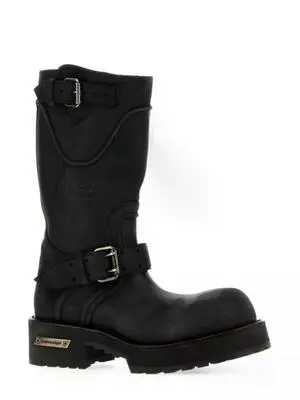 Balenciaga Venom Leather Boots - Black