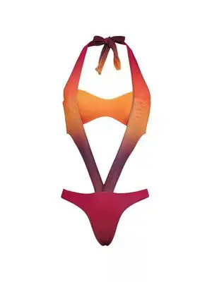 AMIR SLAMA X Tati Barbieri Gradient-effect Swimsuit - Pink