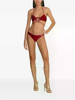 AMIR SLAMA X Tati Barbieri Lace-up Halterneck Bikini