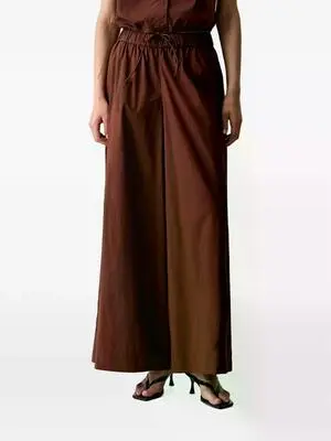 BENETTON Elasticated-waist Palazzo Pants - Brown