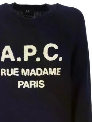 A.p.c. Logo-embroidered Raglan-sleeve Sweater