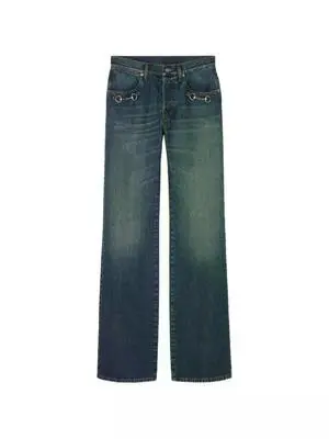 Gucci Horsebit Faded Jeans - Blue