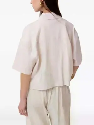 GAELLE PARIS Cropped Short-sleeve Shirt