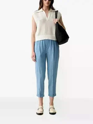 BENETTON Elasticated-waist Tapered Trousers