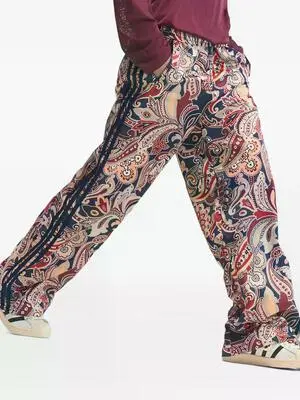 Adidas Paisley Print Wide Leg Track Pants - Blue