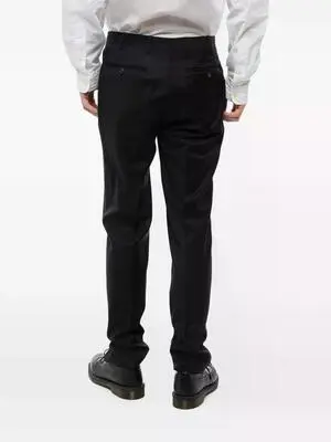 Corneliani Virgin-wool Tailored Trousers - Black
