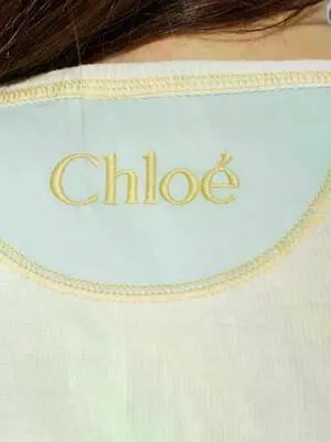 Chloé Contrast-stitch Button-placket Long-sleeve Top