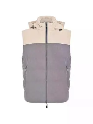 Pal Zileri Hooded Gilet - Grey