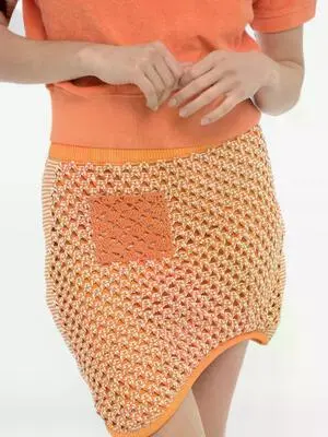 Ph5 Crochet-knit Short Asymmetric Skirt