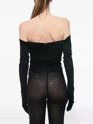 MONOT Cut-out Off-shoulder Glove Top