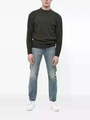 PAOLO PECORA Heavy-weight Crew-neck Sweater - Green