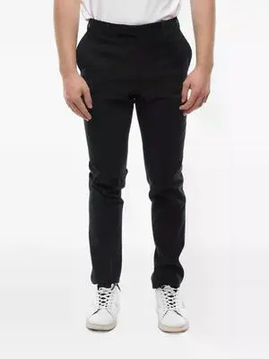 Corneliani Flat-front Chino Trousers - Black