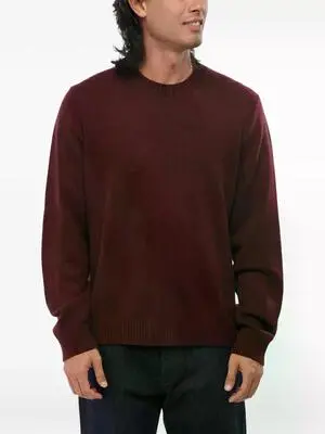 Vince Ribbed-trim Crew-neck Sweater - Red